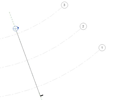 Showing Curved Column Grid In Section View Learning Revit