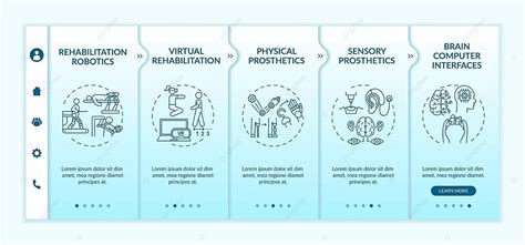 Rehabilitation Engineering Use Onboarding Vector Template Step Engineering Website Vector Step