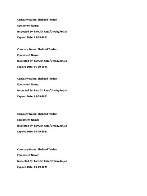 Tool Tags Pdf