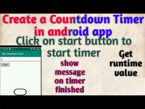 How To Create A Countdown Timer In Android Harpreet Studio