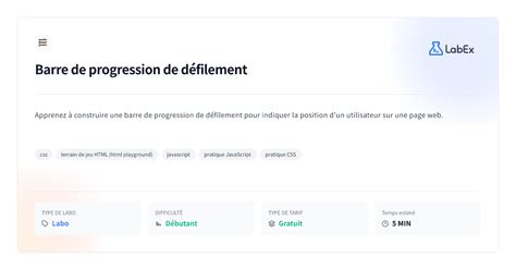 Créer Une Barre De Progression De Défilement Avec Html Css Et