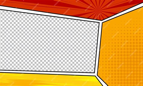 Premium Vector Colorful Comic Scene Background Template