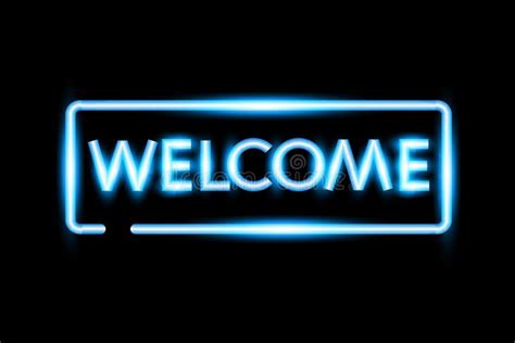 Welcome Neon Text Vector Welcome Neon Sign Design Template Modern Trend Design Night Neon