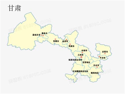 甘肃地图图片免费下载 PNG素材 编号1pkionxjz 图精灵