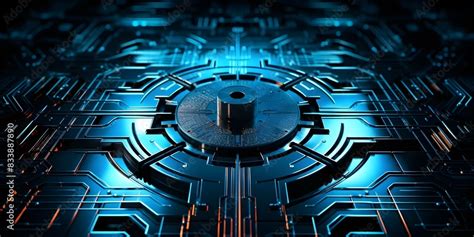 Digital Shield Cyber Security Wallpaper With Key Lock And Database
