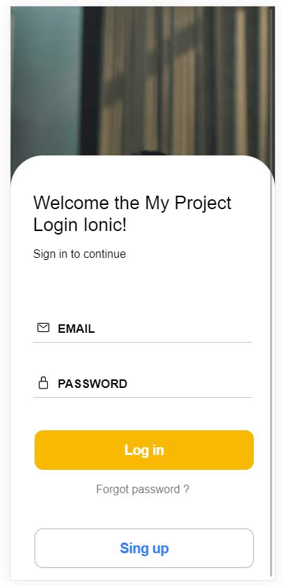 Github Luisfernando Hub Ionic Login Register Style