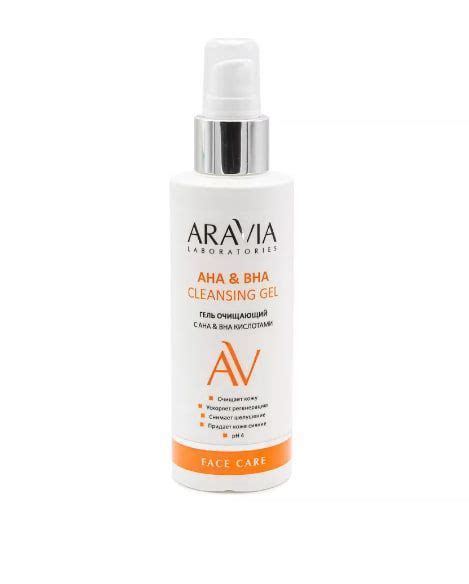 ARAVIA LABORATORIES Гель очищающий с АНА и ВНА кислотами AHA&BHA ...