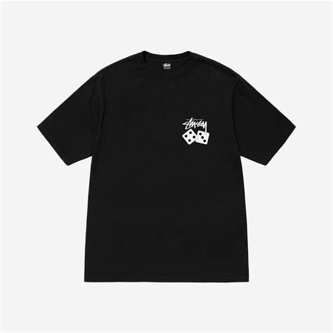 스투시 다이스 피그먼트 다이드 티셔츠 블랙 2023 Stussy Kream