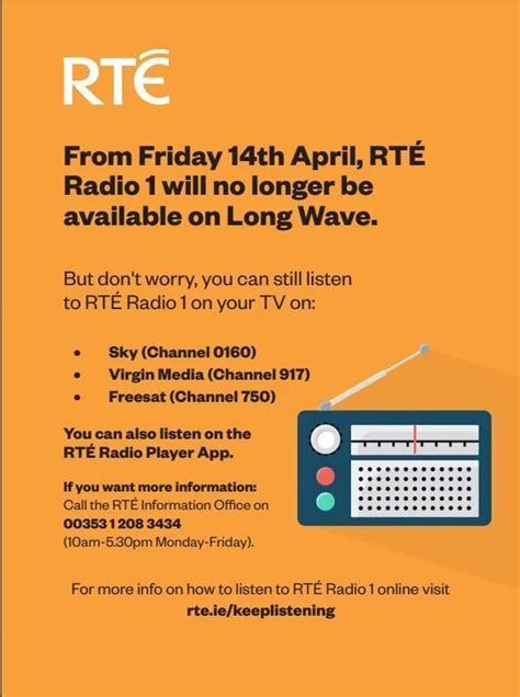 RtÉ Radio 1 Will End Longwave Service On April 14 2023 The Swling Post