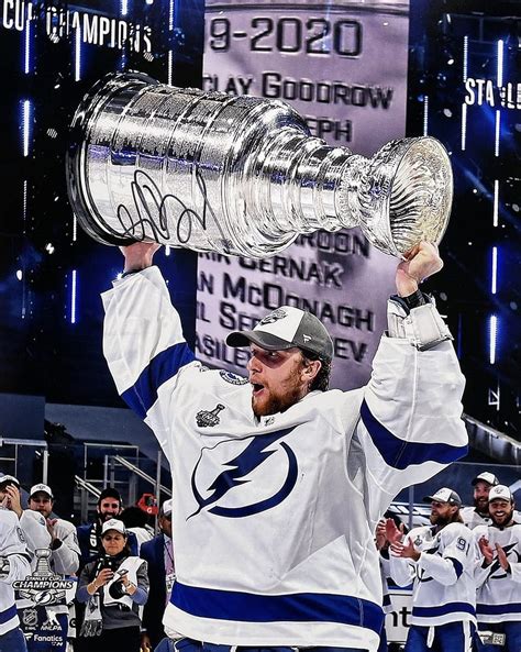 Andrei Vasilevskiy Signed 16x20 TB Lightning Trophy Fanatics Sports