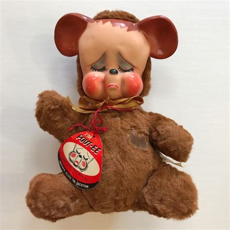 Rubber Face Pouting Bear Etsy