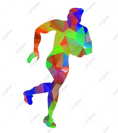 Rugby Players Vector Design Images Triangle Low Polygon Style Rugby