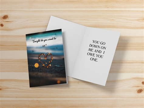 Cardstalked Inappropriate Tonight Anniversary Card Handmade Card About Oral Sex Funny