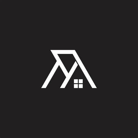 Letter M Home Roof Geometric Line Logo Vector 15694323 Vector Art At