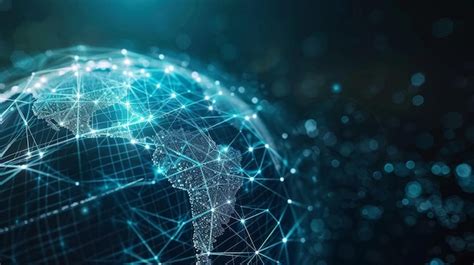 Premium Photo A Global Network Of Communication Digital Transformation