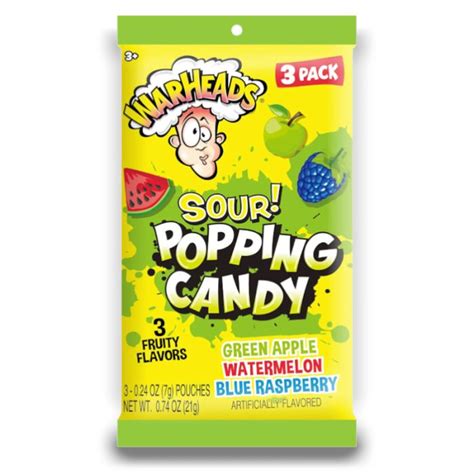 Warheads Popping Candy Peg Bag American Sweets American Candy