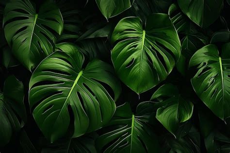 Premium Photo Monstera Nature Leaves Background Wallpaper