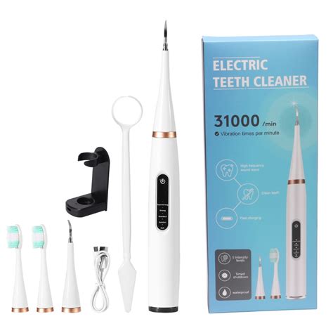 Електрическа четка за зъби и почистване на зъбен камък 2в1 звукова 31 000 вибрации минута