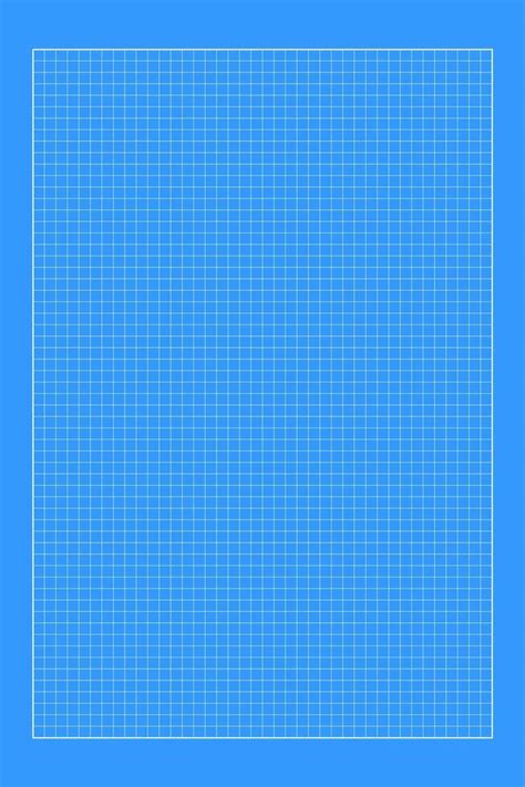 Blueprint Template White Grid On Blue Background Checkered Worksheet