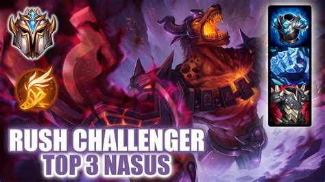 Wild Rift Nasus Top 3 Challenger Ranked Game Build Youtube