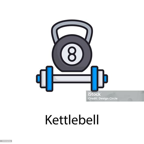 Ilustración De Kettle Bell Vector Filled Outline Icon Design Ilustración Símbolo De Deportes Y