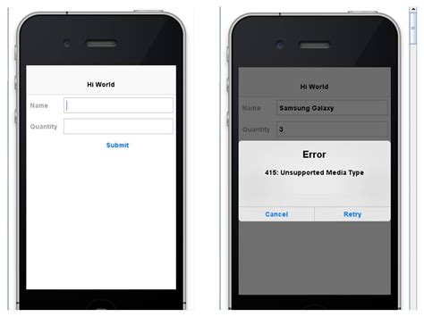 Java Error Unsupported Media Type Codename One Stack Overflow