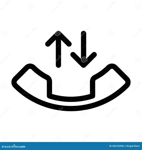 Incoming Outgoing Phone Call Icon Design In Filled And Outlined Style Stock Vector