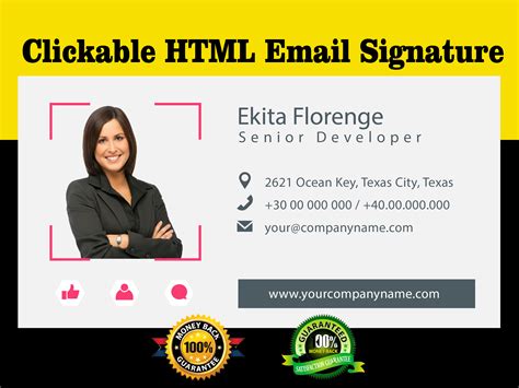 i will create html email signature only in one day for 1 seoclerks