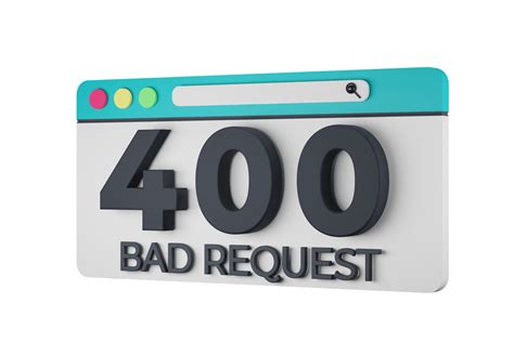 Four Hundred Bad Request Status Code With Transparent Background