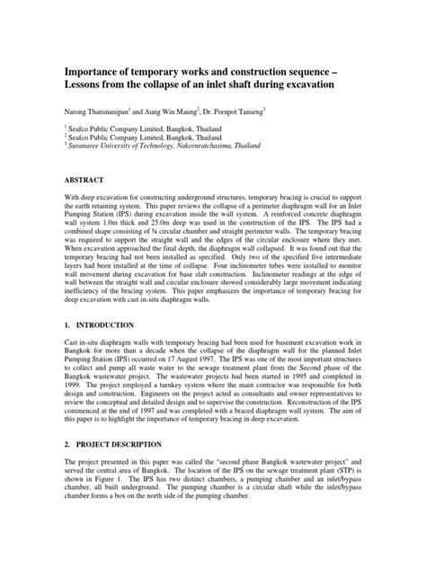 Importance Of Temporary Works Pdf Geotechnical Engineering Tunnel