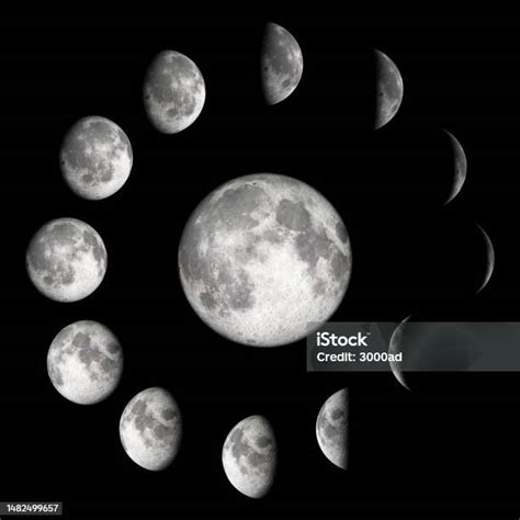 Infografis Fase Bulan Foto Stok Unduh Gambar Sekarang Alam
