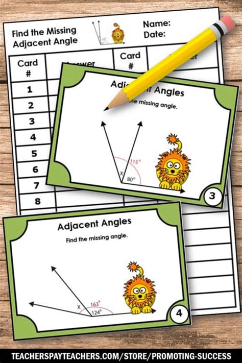 Adjacent Angles 6th 7th Grade Geometry Review Math Scoot Game Scavenger Hunt