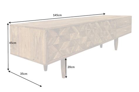 Tv Lowboard Massivholz Retro Design Riess Ambientede
