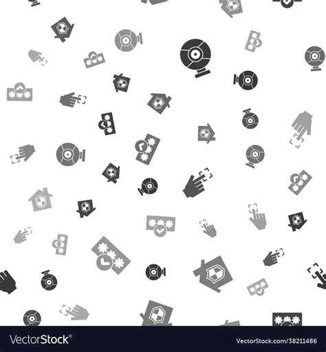 Set Security Camera House Under Protection Vector Image