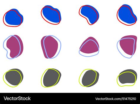 Simple Blob Abstract Shape Design Set Royalty Free Vector