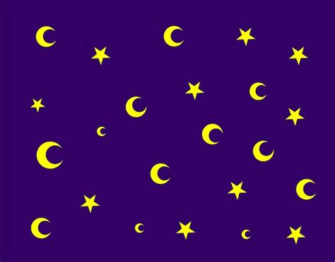 Fundo De Vetor De Estrela E Lua Vetor Premium