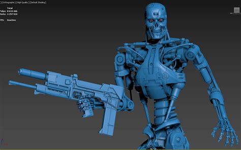 T 800 Terminator 2 Judgment Day V2 3d Model By Skynet 2029