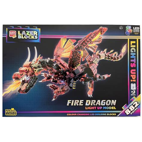 Block Tech Lazer Blocks Building Blocks Set Fire Dragon Pcs Rossy