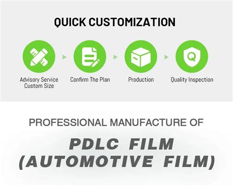 智能pdlc玻璃膜汽车12v定制调光装饰可切换汽车用着色pdlc膜