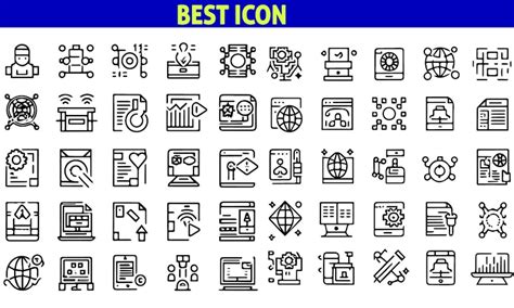 Premium Vector Set Of 50 Outline Icons Related To Tech Linear Icon Collection Editable Stroke