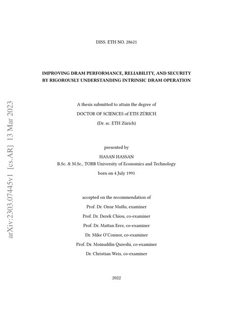 Pdf Improving Dram Performance Reliability And Security By
