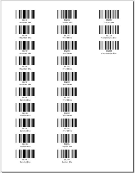 Printable Barcodes With Numbers