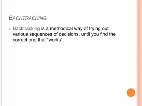 Backtrack Search Algorithm 2pptx
