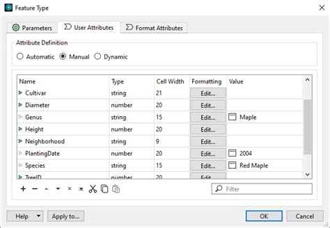editing writer feature types