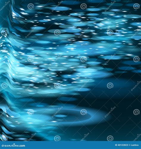 Abstract Creativity Background Of Blue Waves Stock Vector