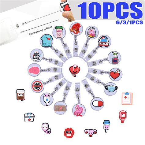10631pcs High Quality Silicone Retractable Hospital Nurse Badge