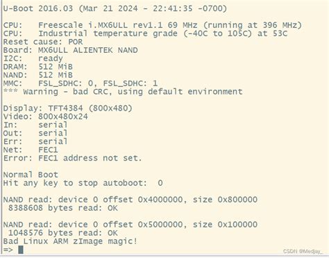 Nand启动内核时，显示bad Linux Arm Zimage Magic Csdn博客