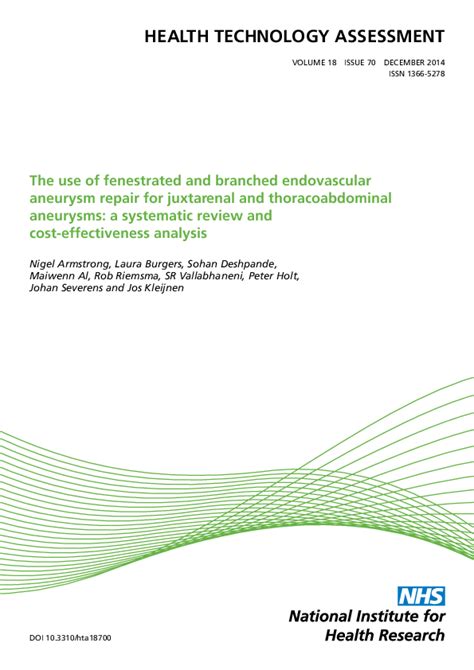 Pdf The Use Of Fenestrated And Branched Endovascular Aneurysm Repair
