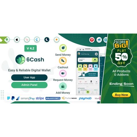 Jual Cash Digital Wallet Mobile App With Laravel Admin Panel Bundle