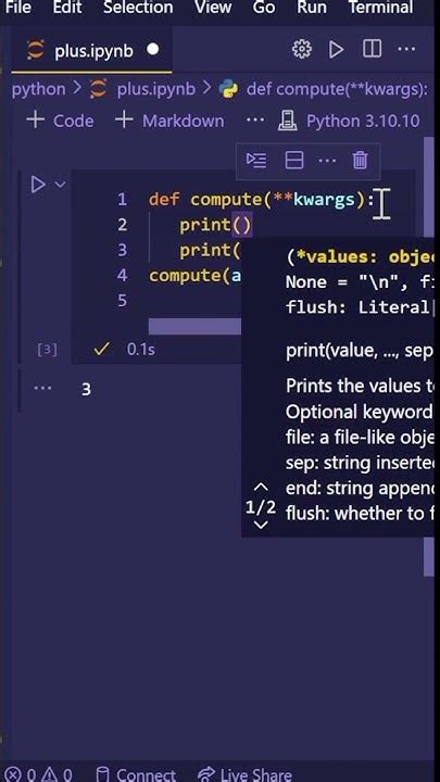 Explore The Power Of Kwargs Python 5 Shorts Python Coding Youtube